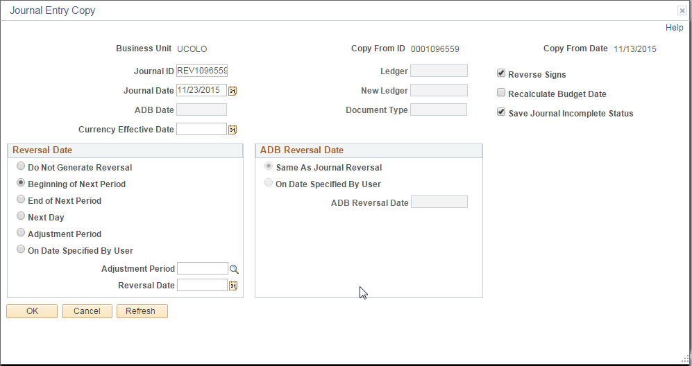 FIN How-to: Copying Journal Entries | University of Colorado